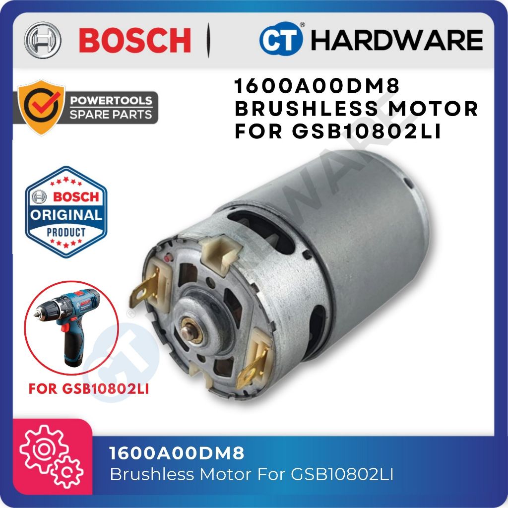 Bosch 1600A00DM8 Brushless DC Motor – Genuine Spare for GSB1080-2-LI ...