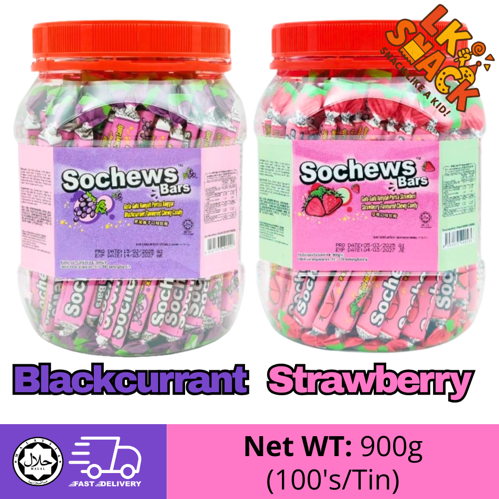 SOCHEWS LONG BAR Chewy Candy (100's/900g) Gula-Gula Kunyah Berperisa ...