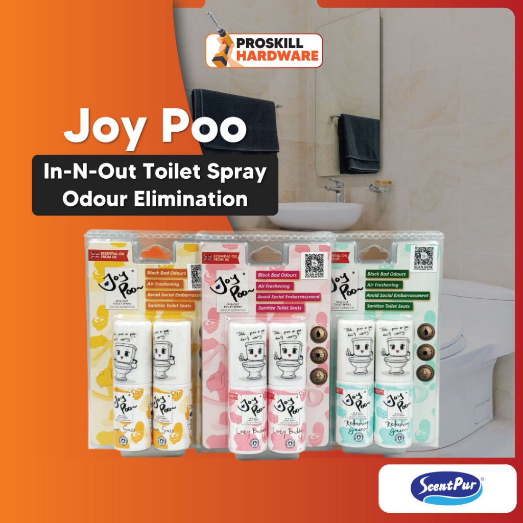 PROSKILL HARDWARE ScentPur Joy Poo Toilet Spray 20ml Twin Pack | Odor ...