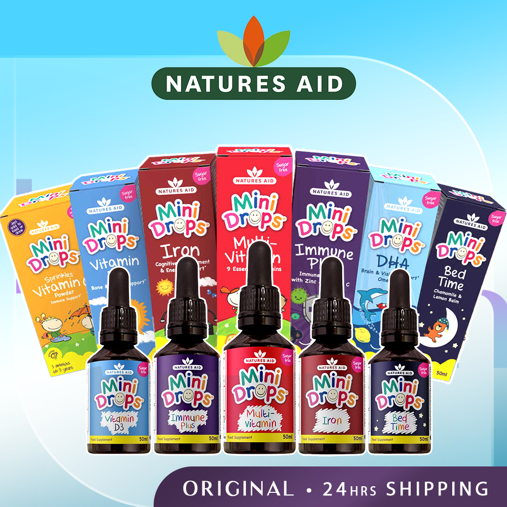 Natures Aid Immune Plus Mini Drops | Multi-Vitamin Drops for Infants ...