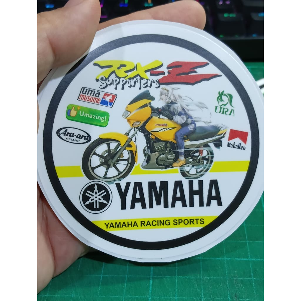 (Sticker Print)Yamaha RXZ x Oguri Cap Uma Musume Waterproof Sticker ...