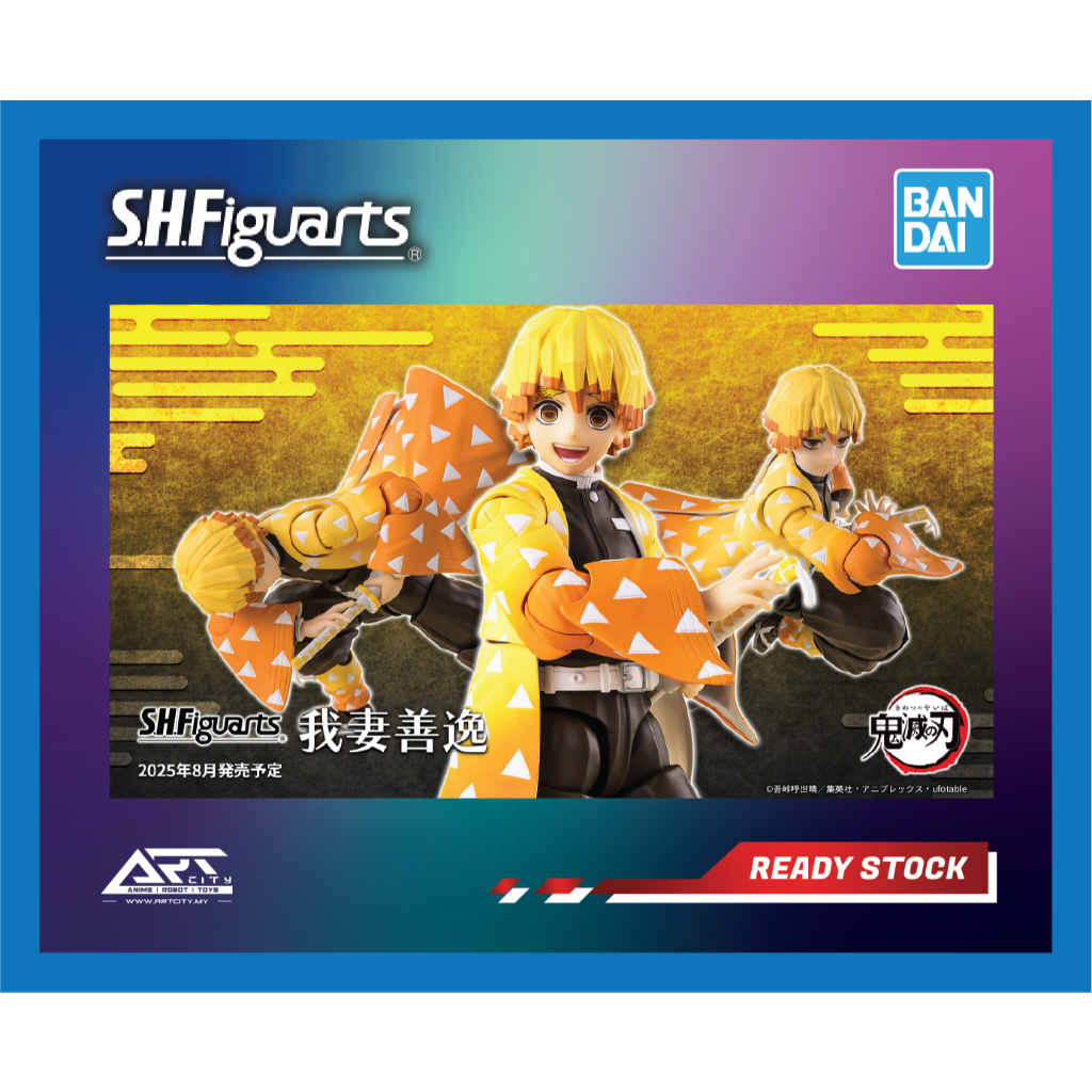(READY STOCK) Bandai S.H.Figuarts - SHF Zenitsu Agatsuma - Demon Slayer ...