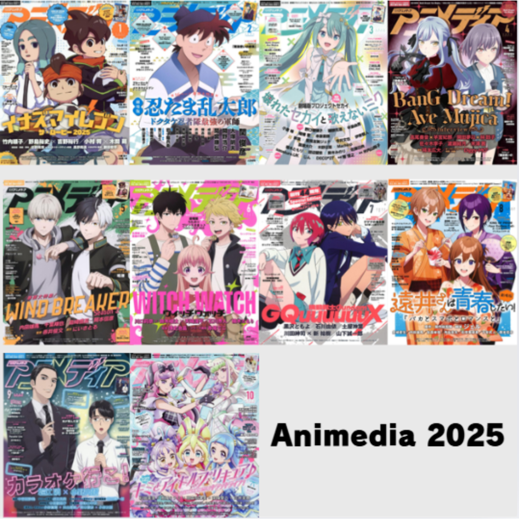 Brand-New Animedia Magazine 2025 Monthly Issues – 1 to 10 – 10 Types ...