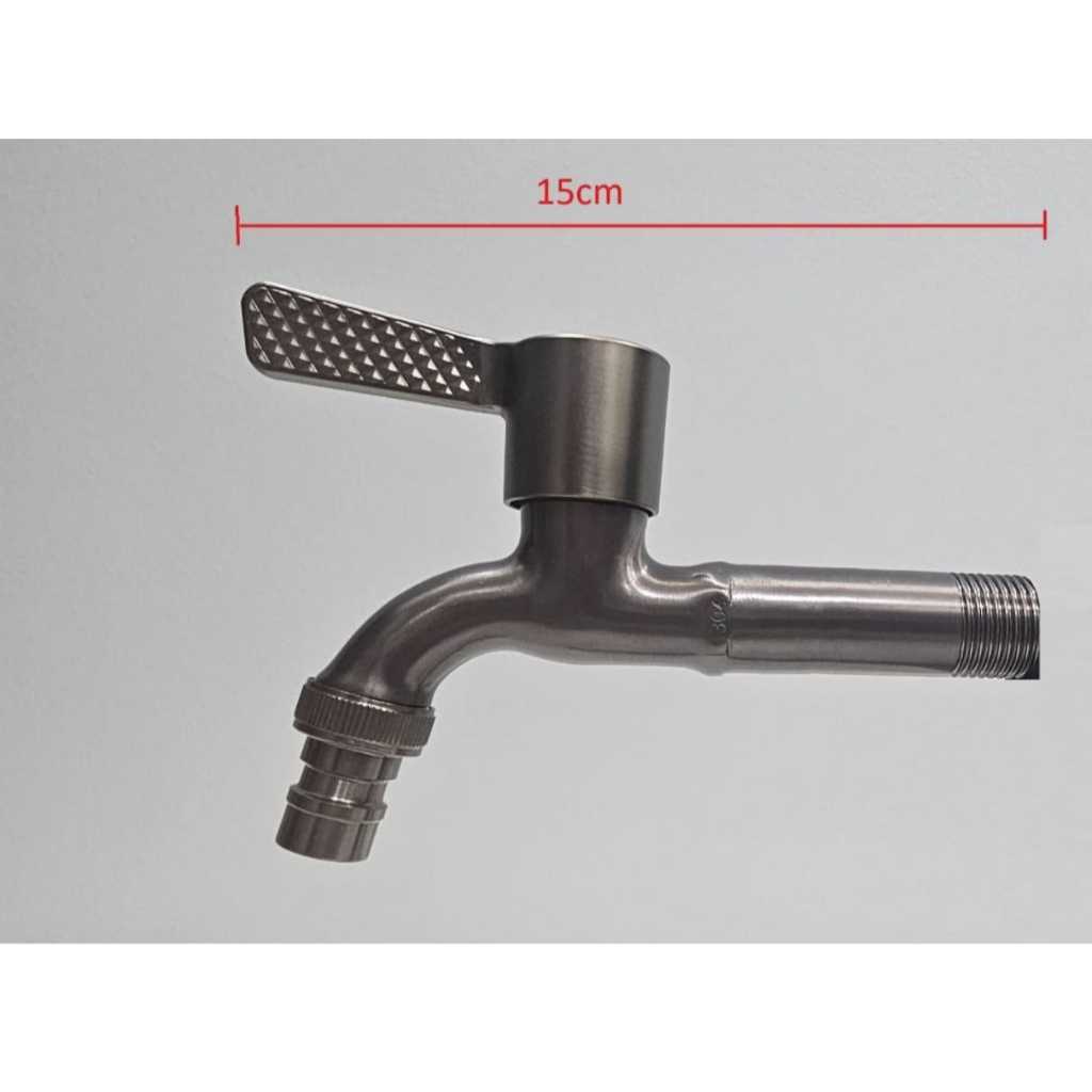 🇲🇾 READY STOCK 304 STAINLESS STEEL BIB TAP WALL WATER TAP / KEPALA PAIP ...