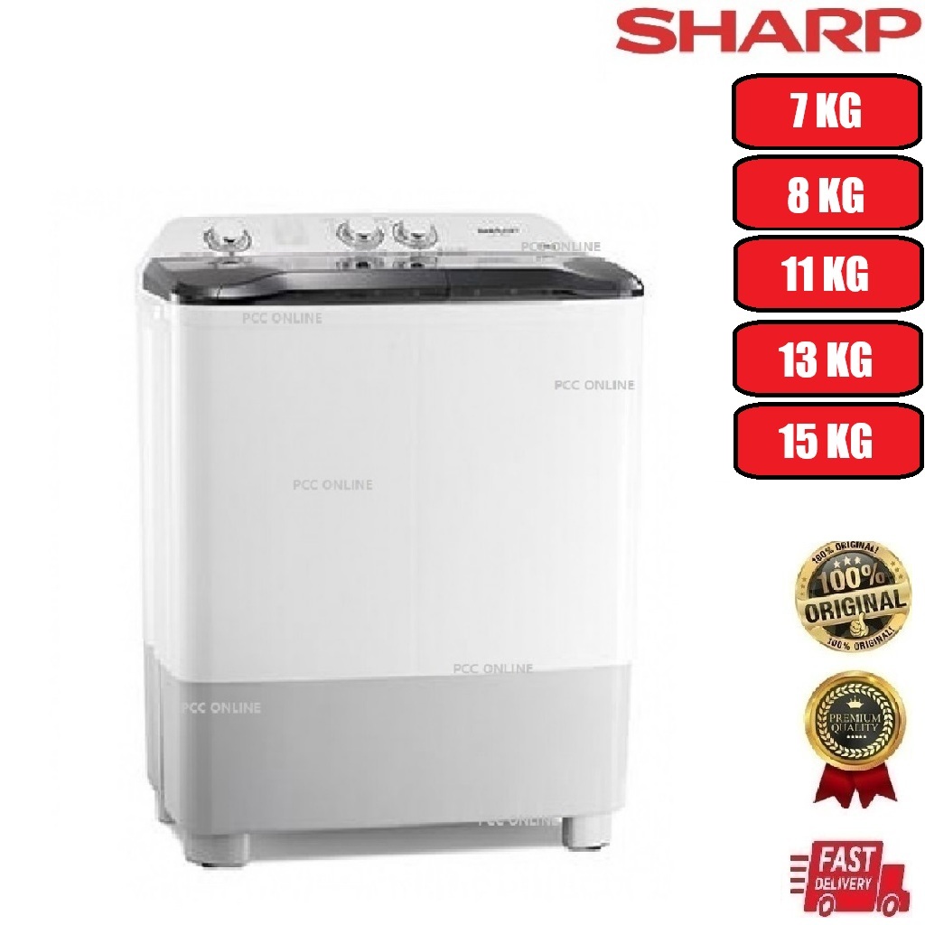 Sharp Washing Machine|Semi Auto Washer|Mesin Basuh 7KG 8KG 11KG 13KG ...