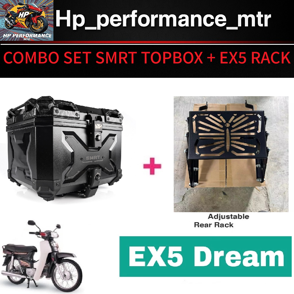 SMRT EX5 Dream / EX5 110 FI MONORACK HEAVYDUTY RACK Foldable Monorack ...