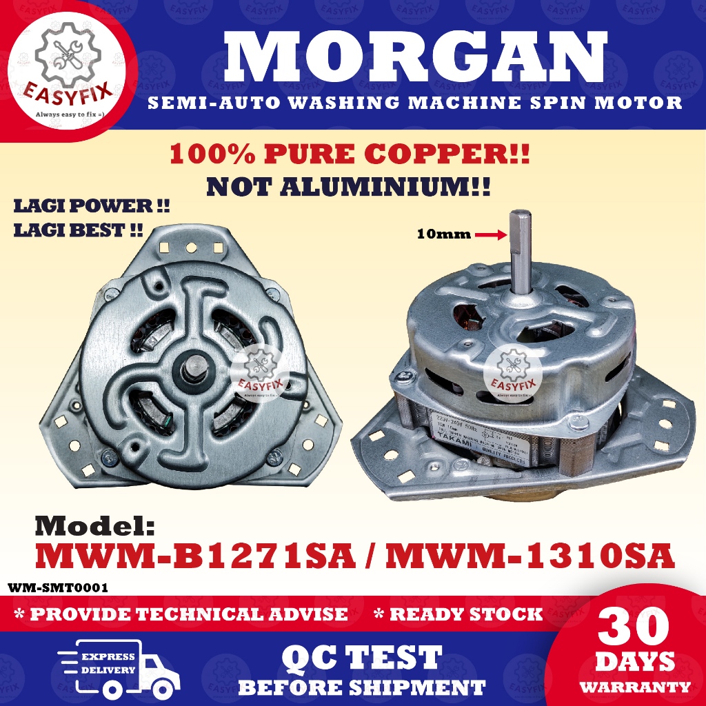 MWM-B1271SA / MWM-1310SA MORGAN SEMI-AUTO WASHING MACHINE SPIN MOTOR ...