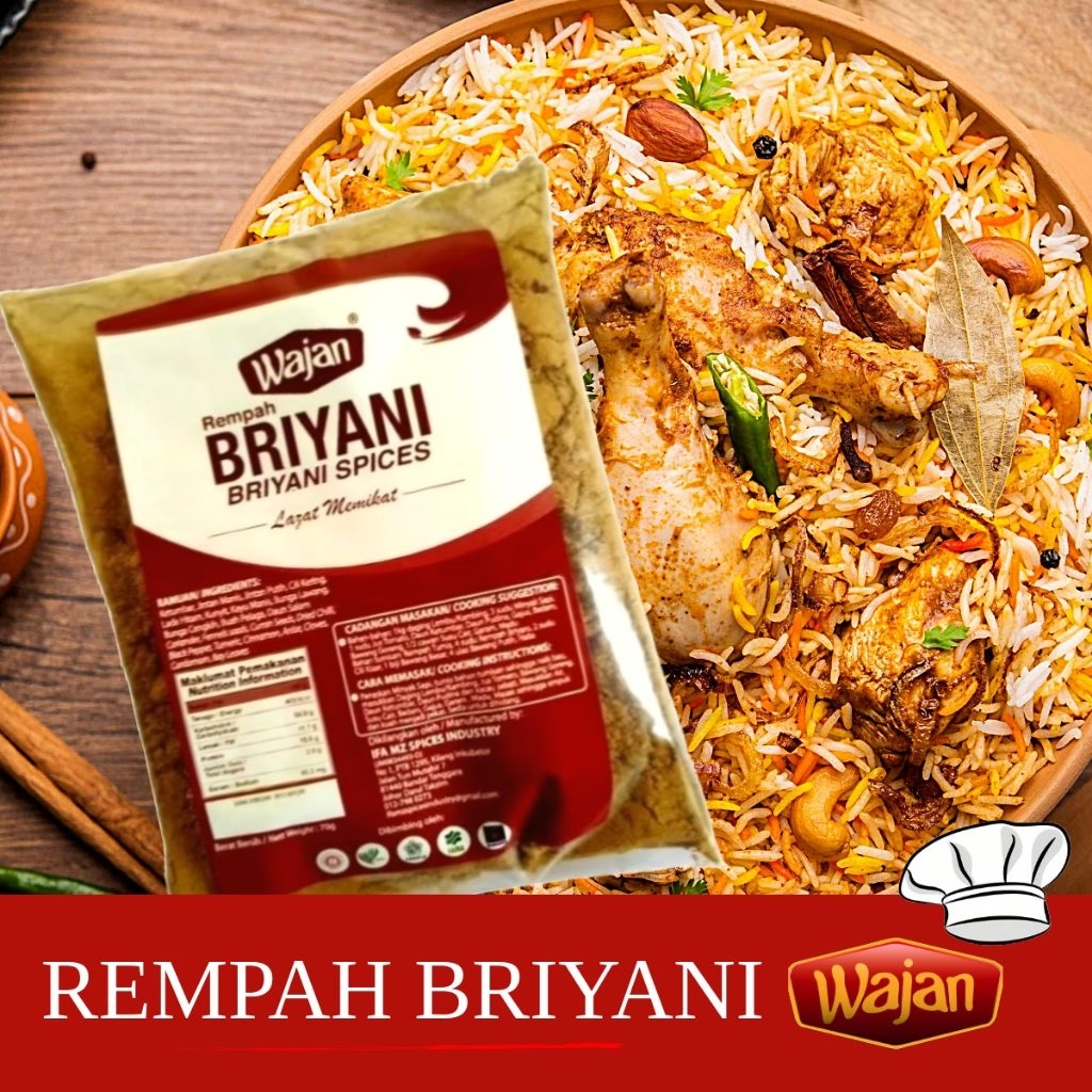 Rempah Briyani WAJAN (50g) | Shopee Malaysia