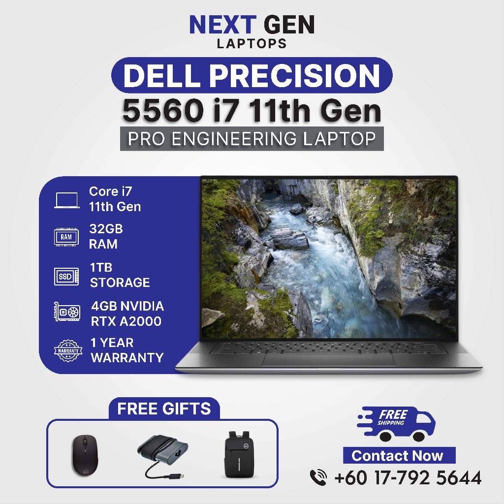 Dell Precision 5560 | i7 Engineering Laptop | 4GB NVIDIA RTXA2000 ...