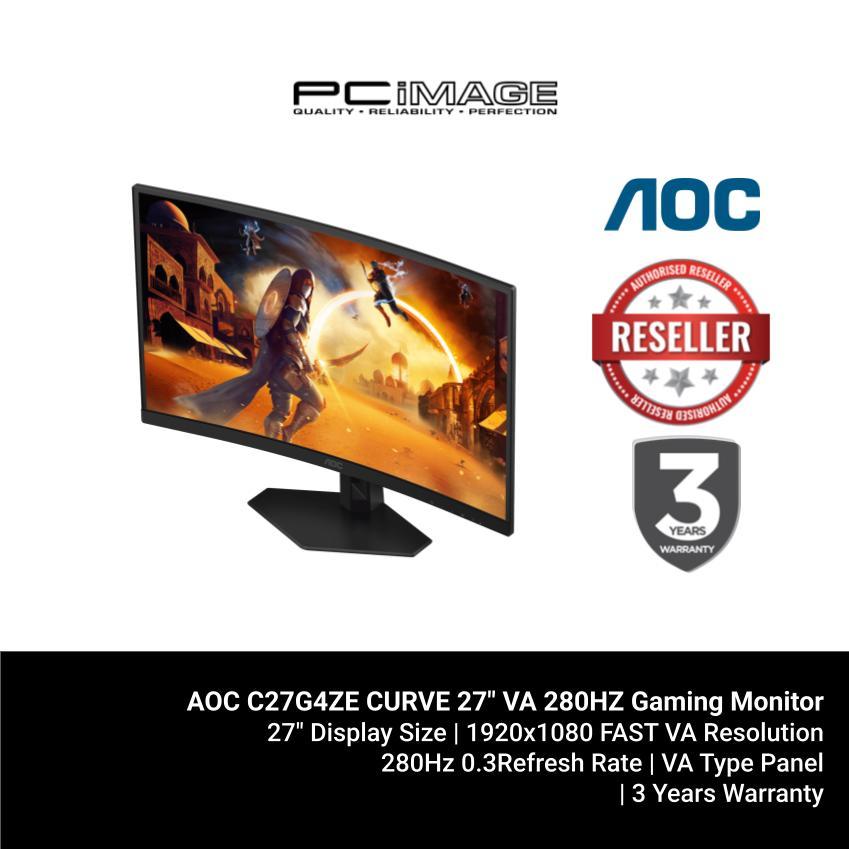 AOC C27G4ZE CURVE GAMING MONITOR 27"/1920X1080/0.3MS/280HZ/HDMI/DP/VA ...