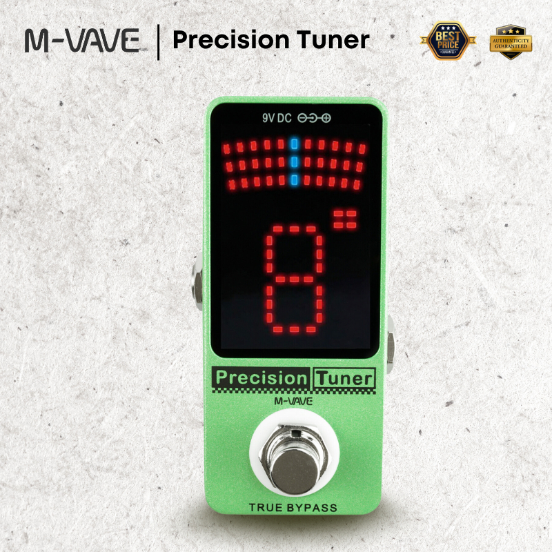 M-VAVE Precision Tuner Guitar Effect Pedal Tuner for 6 Strings Bass 12 ...