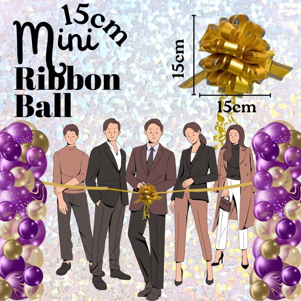 Ribbon Ball size 15cm dengan Satin Ribbon 3meter siap pasang – Sesuai ...