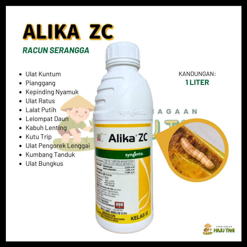 Racun Alika ZC Racun Serangga Alika 1 Liter Insecticide Racun Kutu Trip Kumbang Pianggang Ulat ...