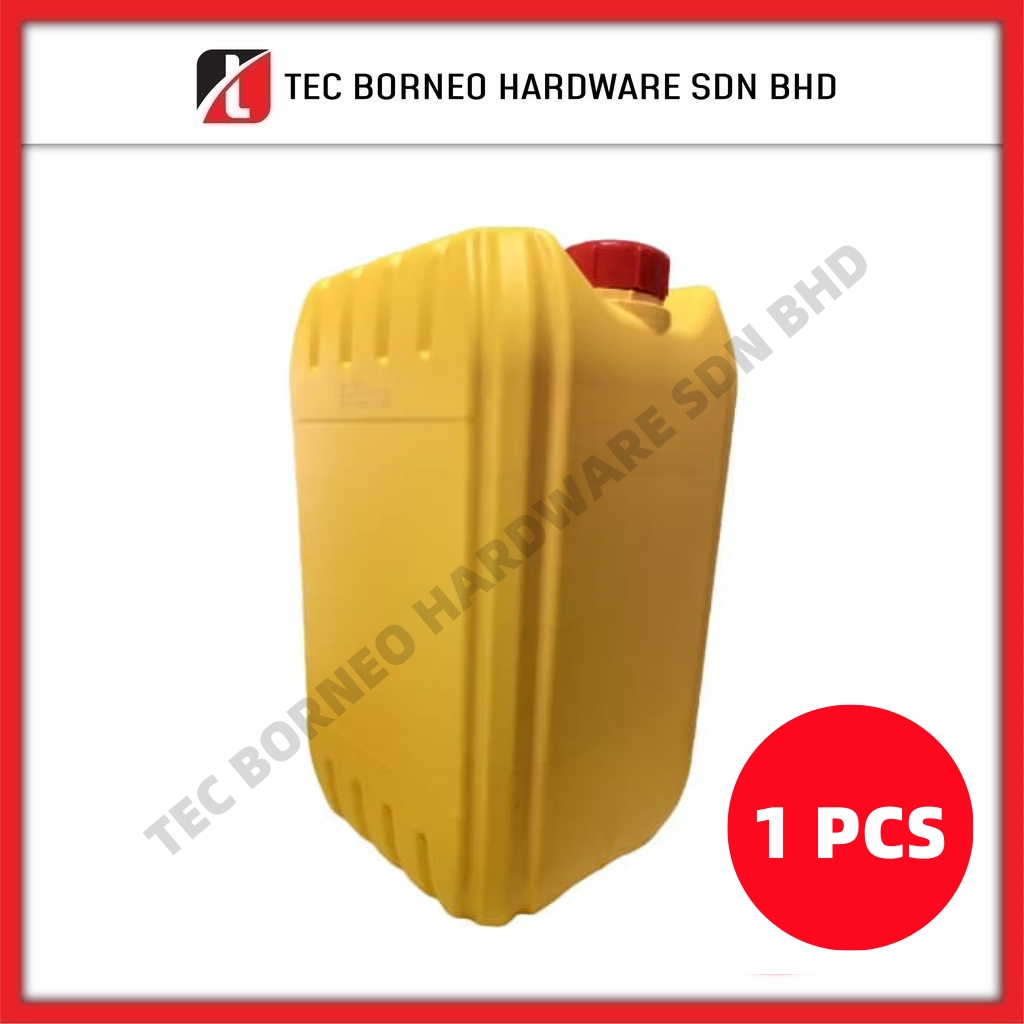 TEC [1 PCS] [USED]Bottle/Tong 20 Liter ++ HDPE YELLOW Thick Jerry Can ...