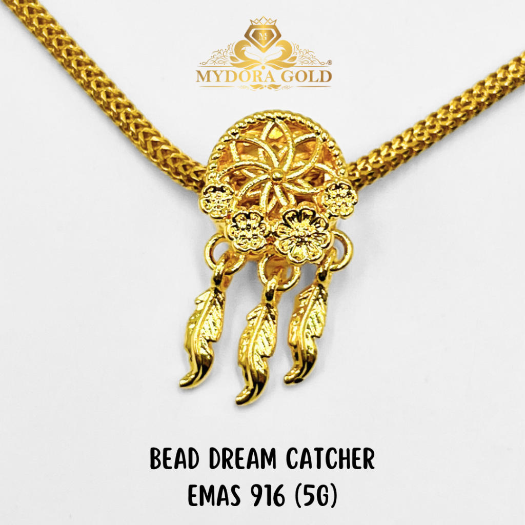 MYDORA Bead Stellar Dreamcatcher Full Gold (5G) l EMAS 916/22K | Shopee ...