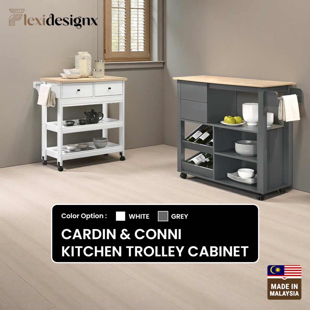 Flexidesignx Kitchen Cabinet Trolley Storage Dapur Furniture Rak ...