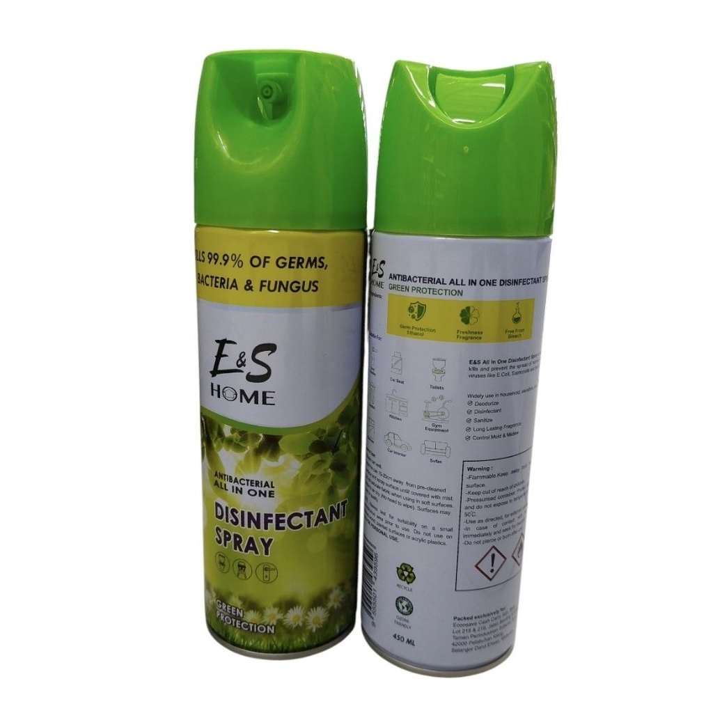 E&S HOME Disinfectant Spray Green Protection 450ml | Shopee Malaysia