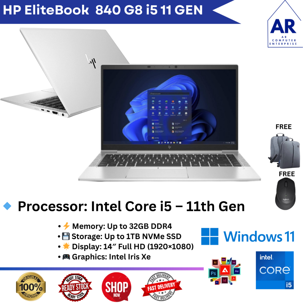 HP ELITEBOOK 840 G8 NEW ULTRABOOK LAPTOP - CORE i5-11GEN/ RAM 32GB /SSD ...