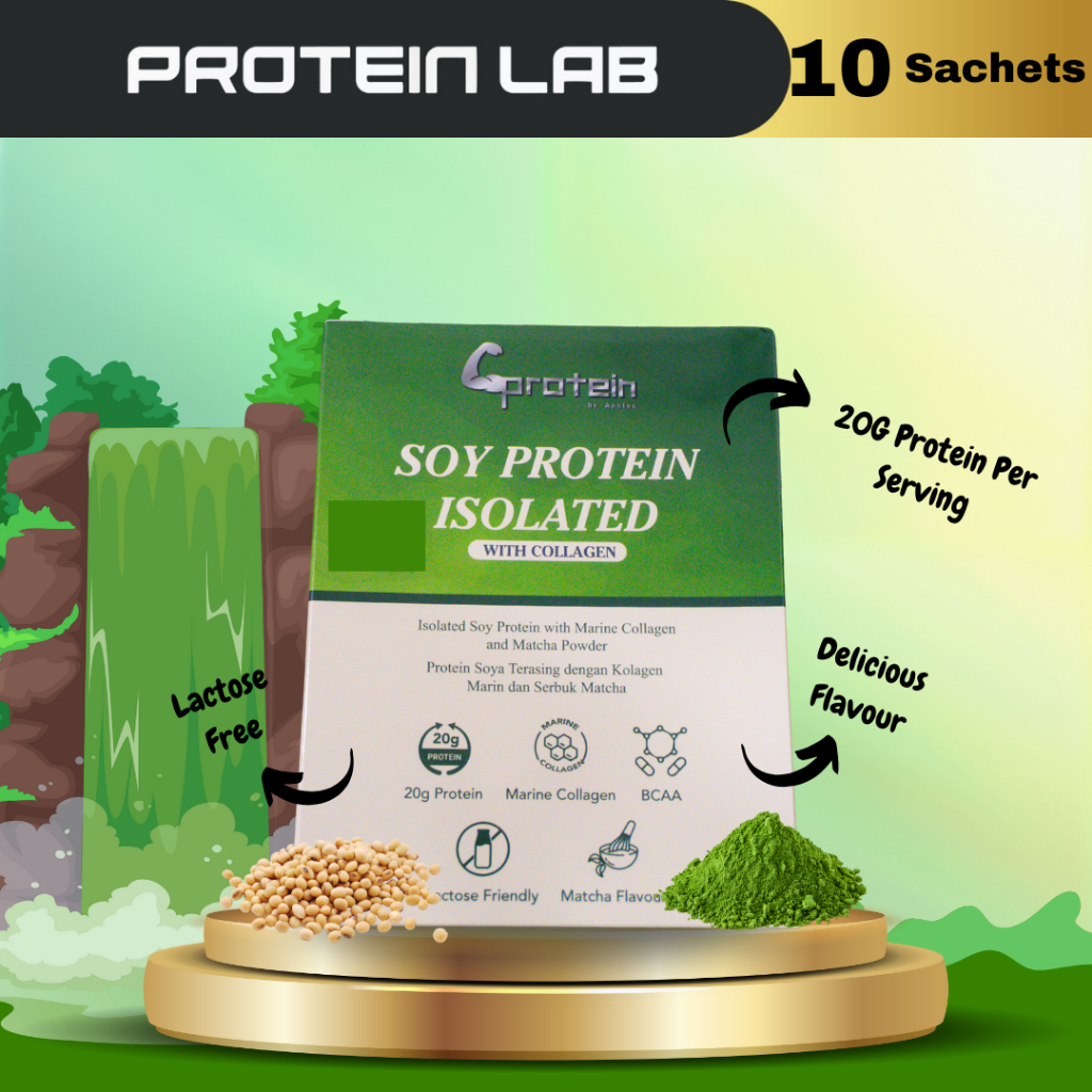 Gprotein Soy Protein Isolate with Collagen (10 Sachets) & (Single ...