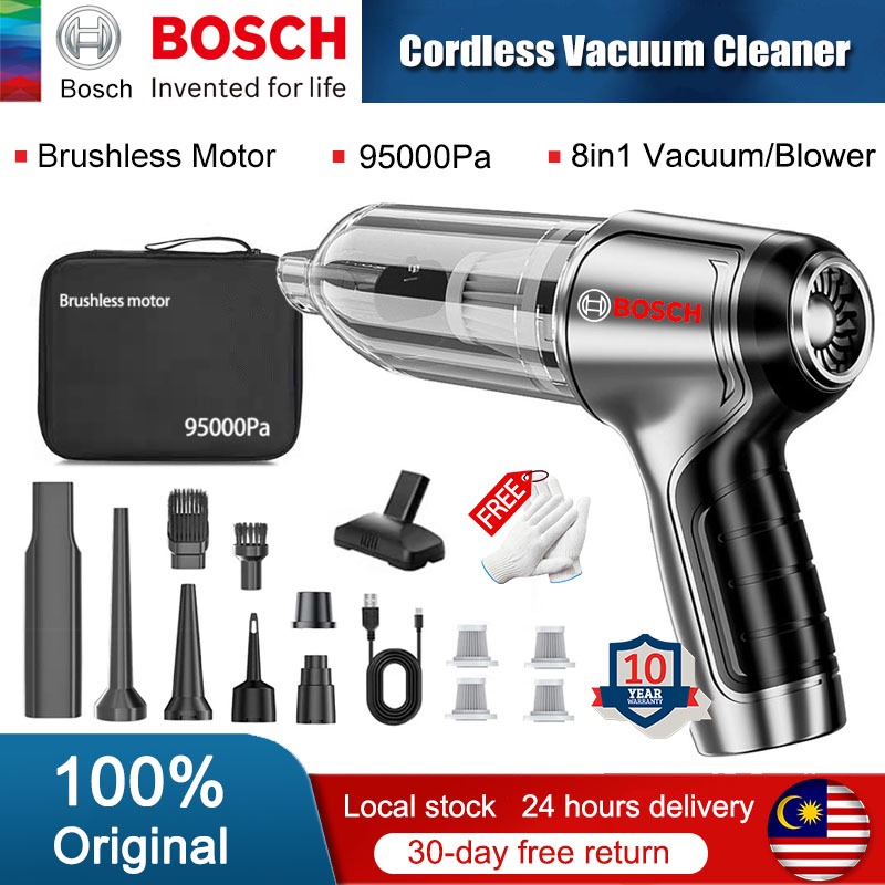 Bosch Car Vacuum Cleaner 8in1 Brushless Powerful 95000Pa German Long ...