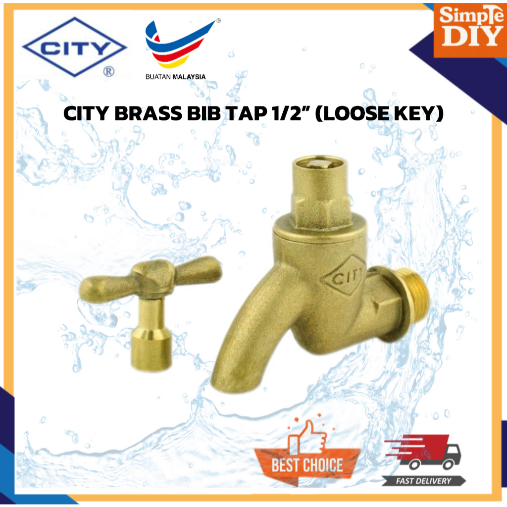 CITY BRASS BIB TAP LOOSE HEAD 1/2"/CITY LOOSE HEAD BIB TAP/CITY AIR ...
