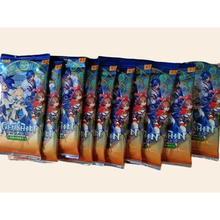 [10 Pack] Blue Pack Genshin Impact Collectible Card Pack | Shopee Malaysia