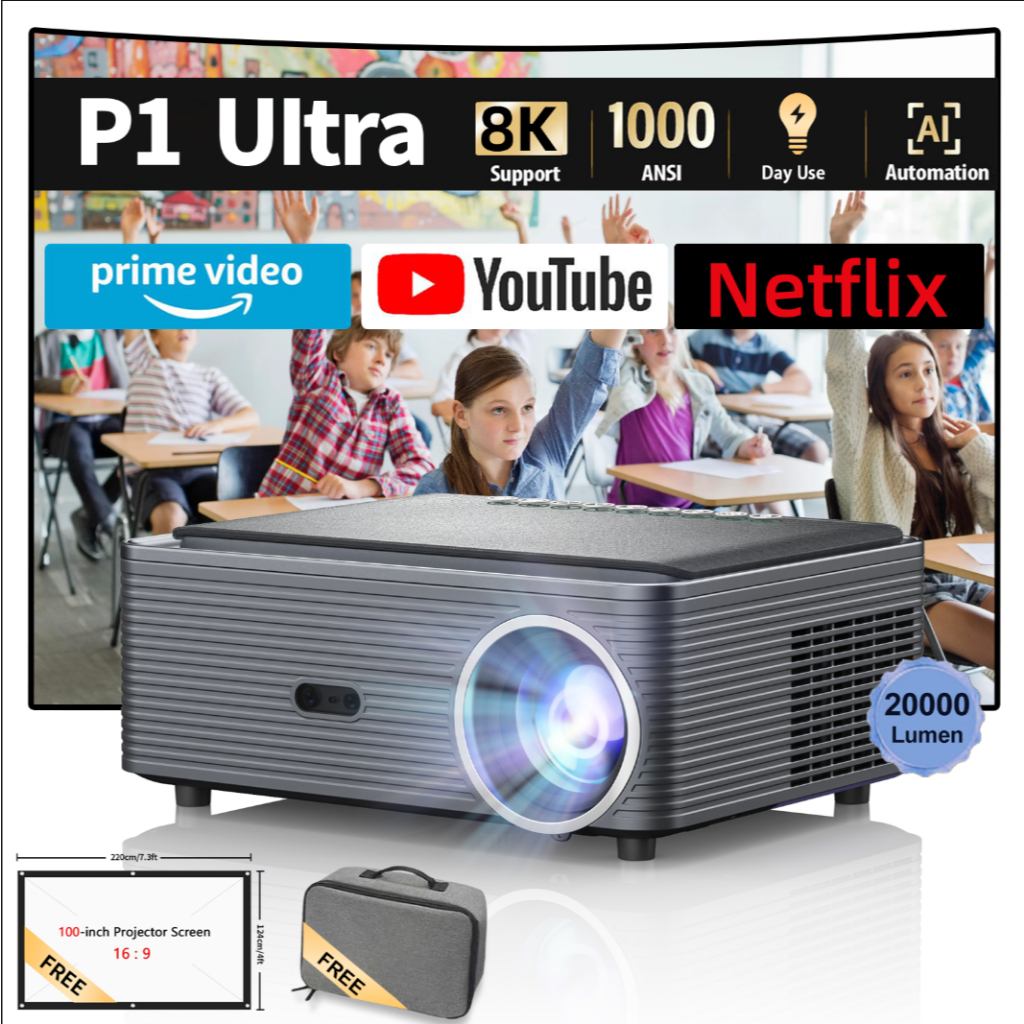 Speciality 8k Portable Educational Projector Full HD Fintex Max P1 ...
