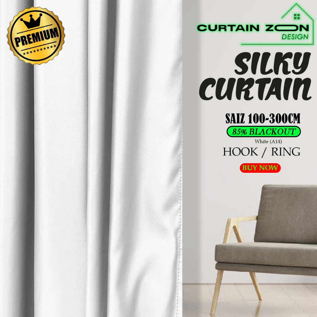 Langsir ready made curtain! Siap Jahit Langsir Langsir RAYA Kain Tebal ...