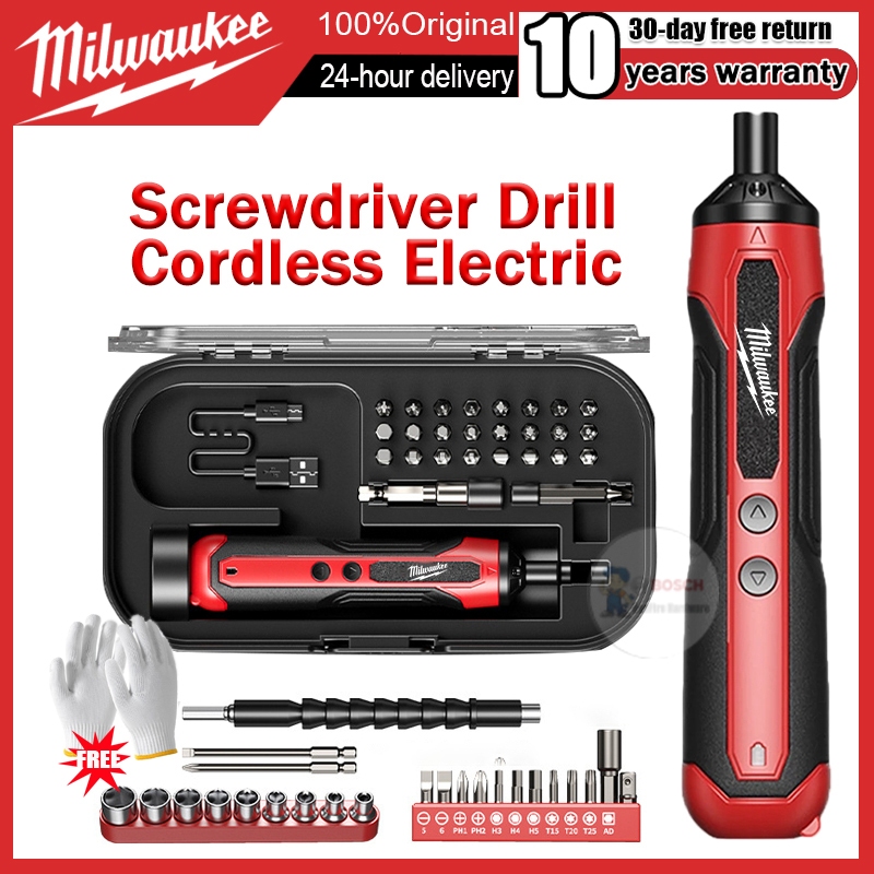 Milwaukee Electric Screwdriver Cordless Screwdriver Drill 12V High ...