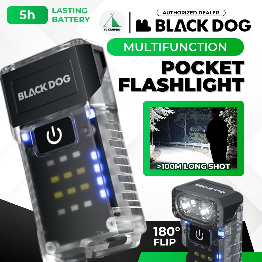 BLACKDOG Pocket Flashlight Lampu Khemah Hiking Headlamp Ultralight Dual ...