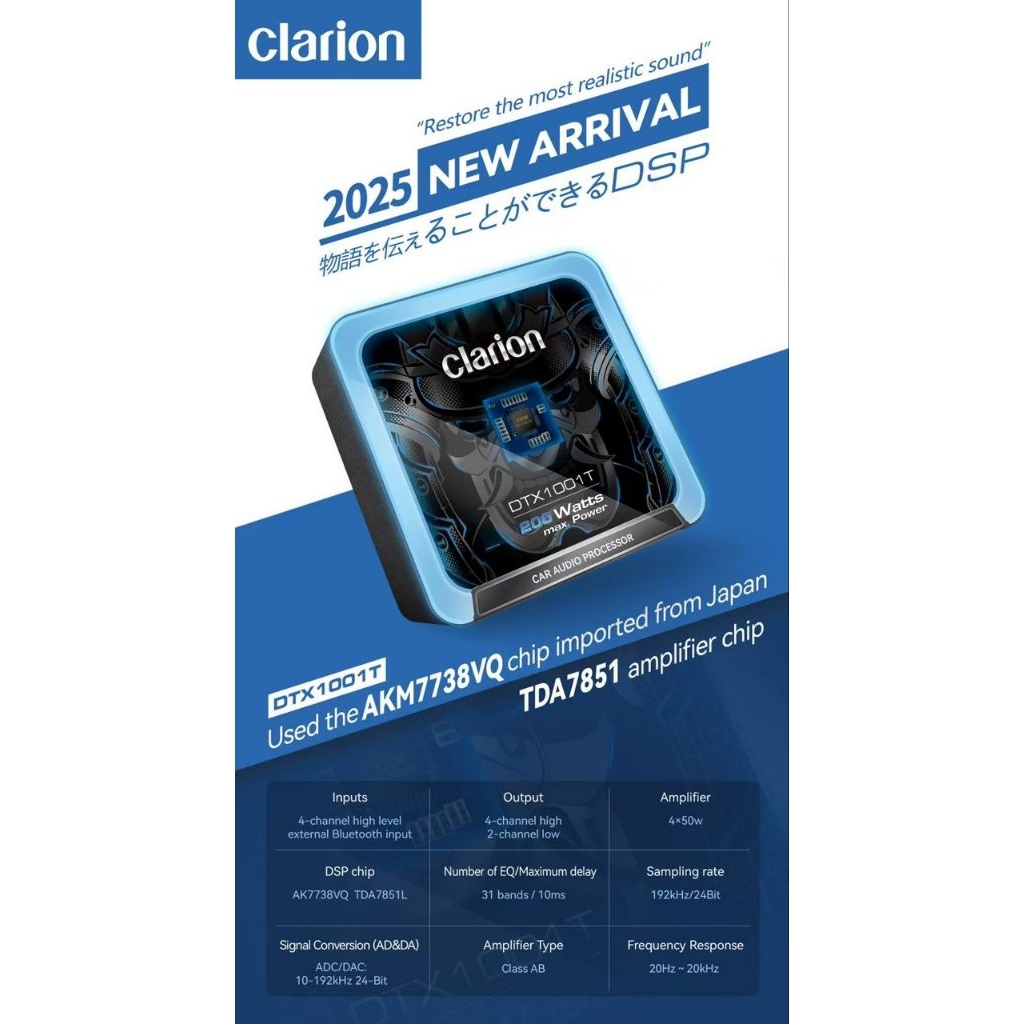 Clarion DSP 6 CHANNEL AMPLIFIER DTX1001T COMPLETE SOCKET PnP | Shopee ...