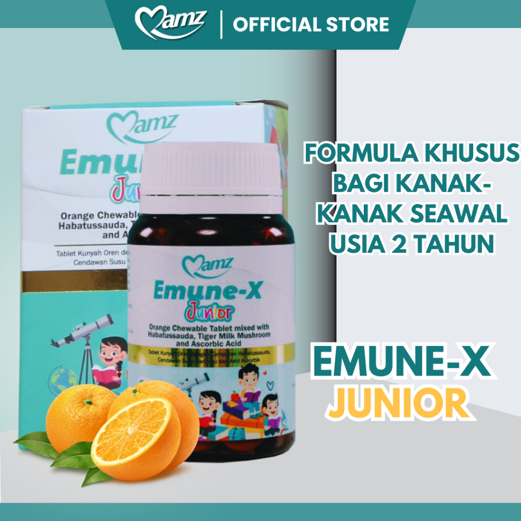 MAMZ OFFICIAL HQ EmuneX Junior Tablet Habbatussauda Vitamin Antibodi ...