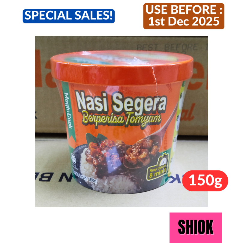 (CLEARANCE) HALAL Nasi Segera Perisa Tomyam (150g) (BestBefore: Dec ...