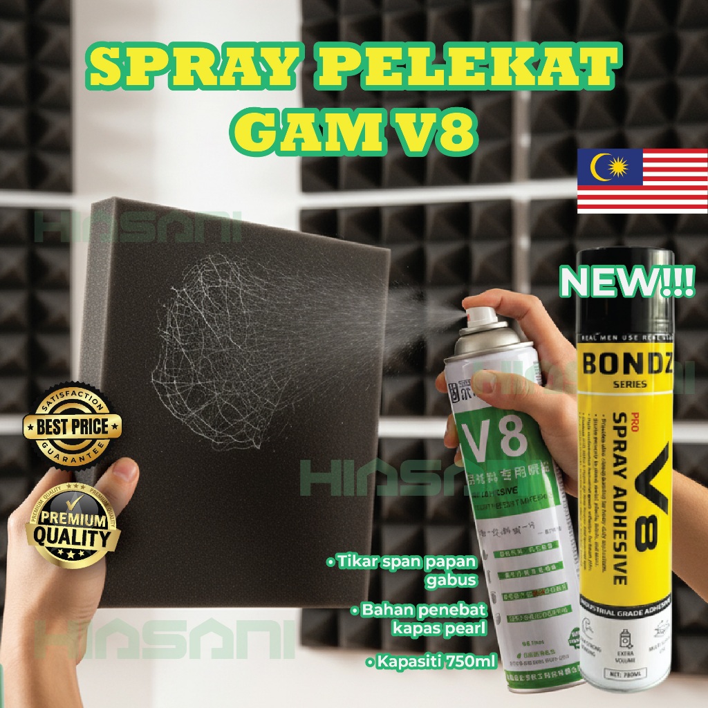 HIASANI 780ML V8 PRO Glue Spray Adhesive Foam Spray Glue Soundproof ...