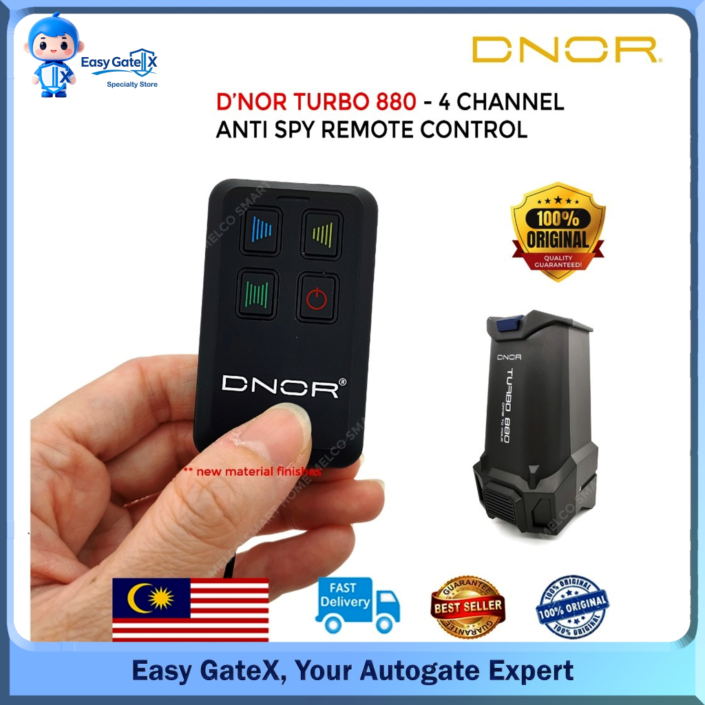 DNOR TURBO 880 Autogate Remote Control – 4 Channel Anti-Spy Gate Opener ...