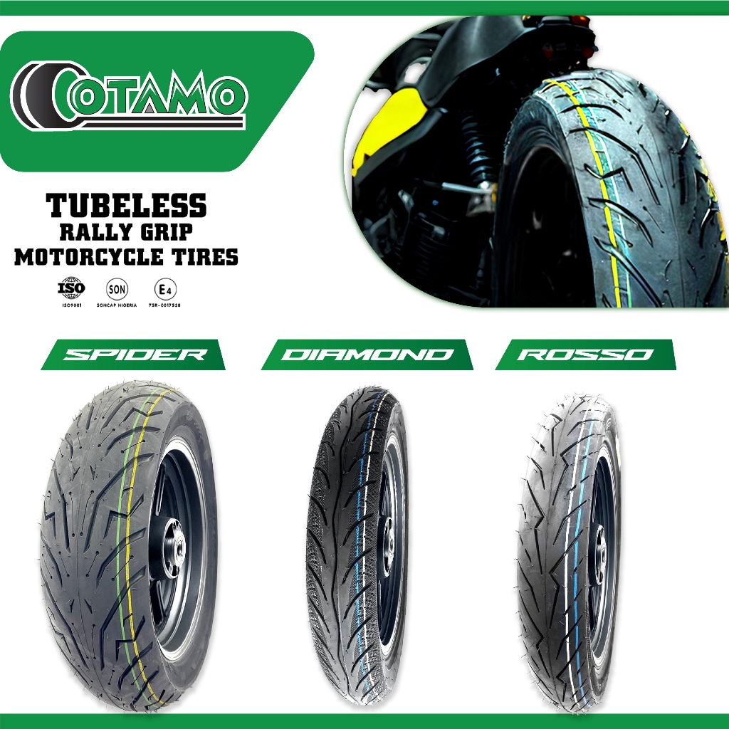 TAYAR TUBELESS SPIDER DIAMOND ROSSO OTAMO 70/90-17 80/90-17 90/80-17 ...