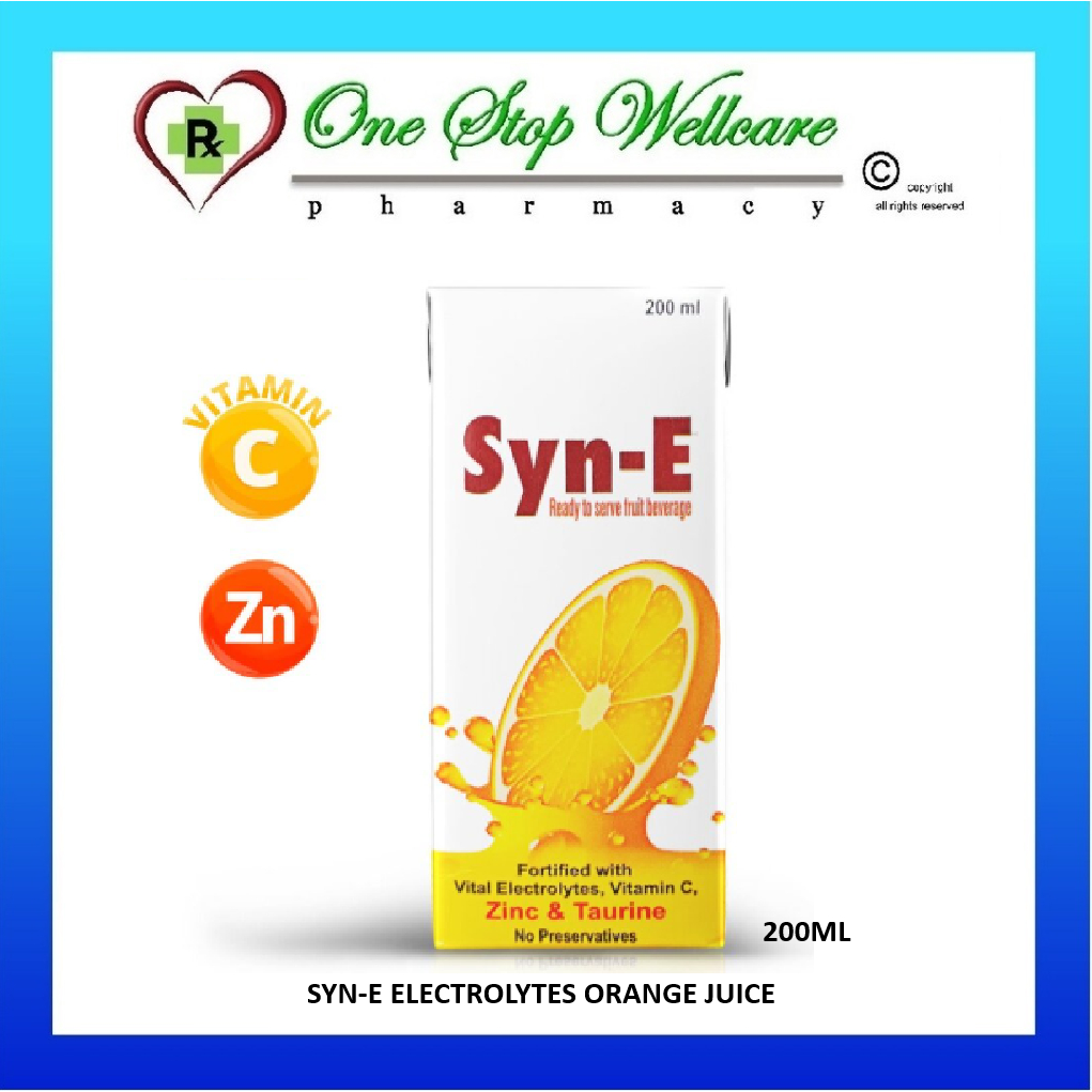 SYN-E ELECTROLYTES ORANGE JUICE 200ML (EXP:10/2027) | Shopee Malaysia