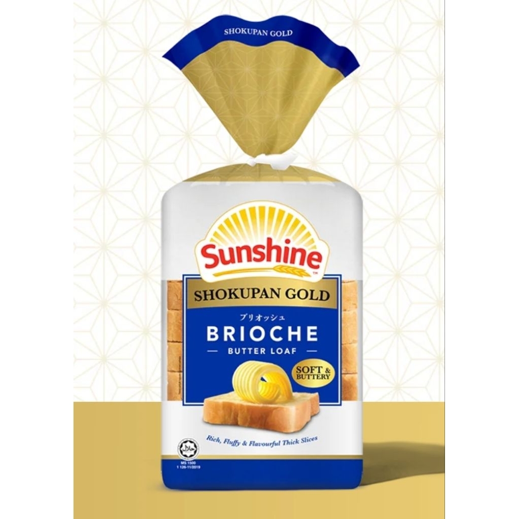 SUNSHINE Halal Shokupan Gold Brioche Butter Loaf | Shopee Malaysia