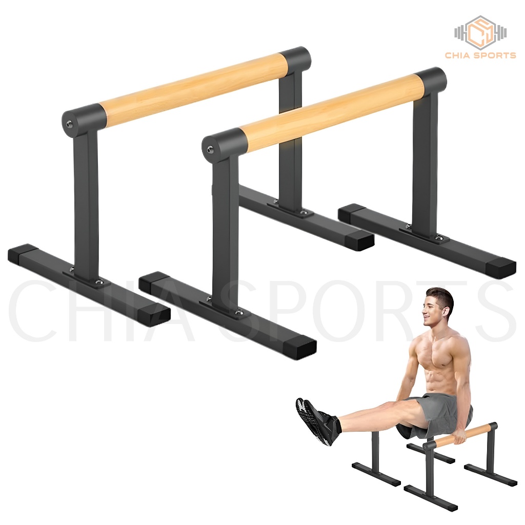 Wooden Parallettes Parallel Push Up Bars Handles Hand Stand ...