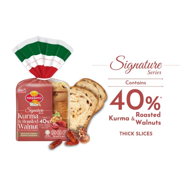 Massimo KURMA & WALNUT Bread Roti Loaf Dates Roast Limited Edition ...