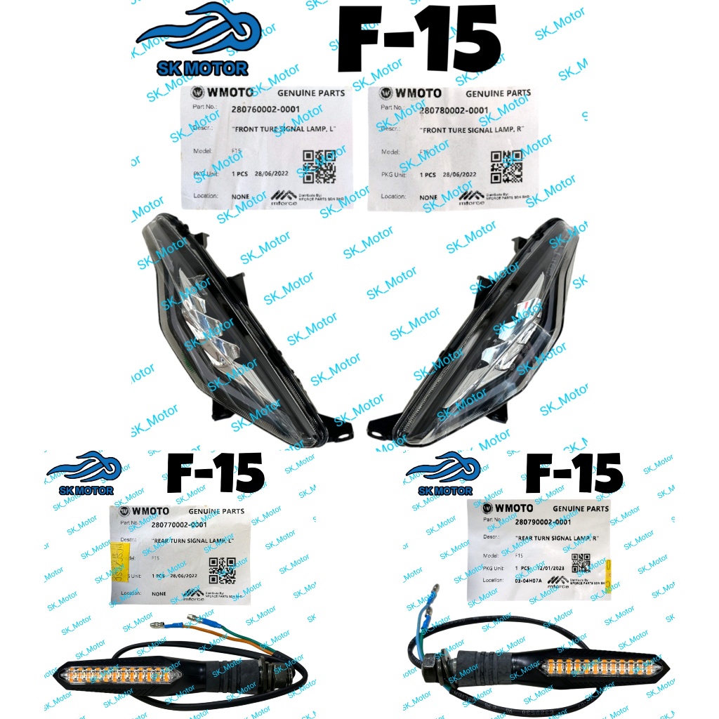 WMOTO FLASH 150 F-15 F15 Original Front Rear Turn Signal Lamp Left ...