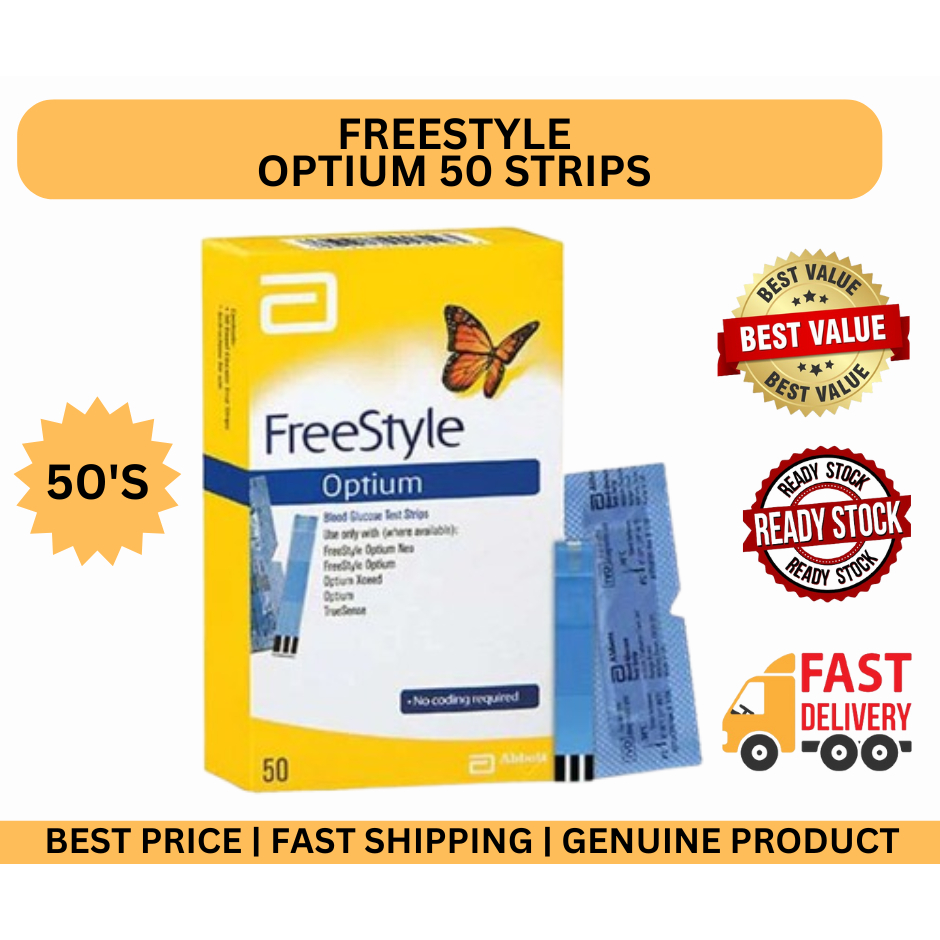 CLEARANCE SALES!! FREESTYLE OPTIUM STRIPS ~ 50'S ( EXP : 12/2025 ...
