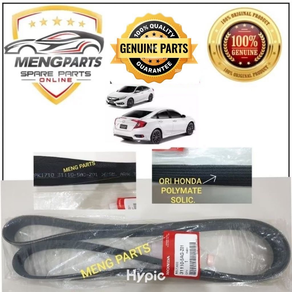 CIVIC FC TEA TBA 1.5 TURBO CRV TME 1.5 TURBO 2018Y FAN BELT ALTERNATOR ...