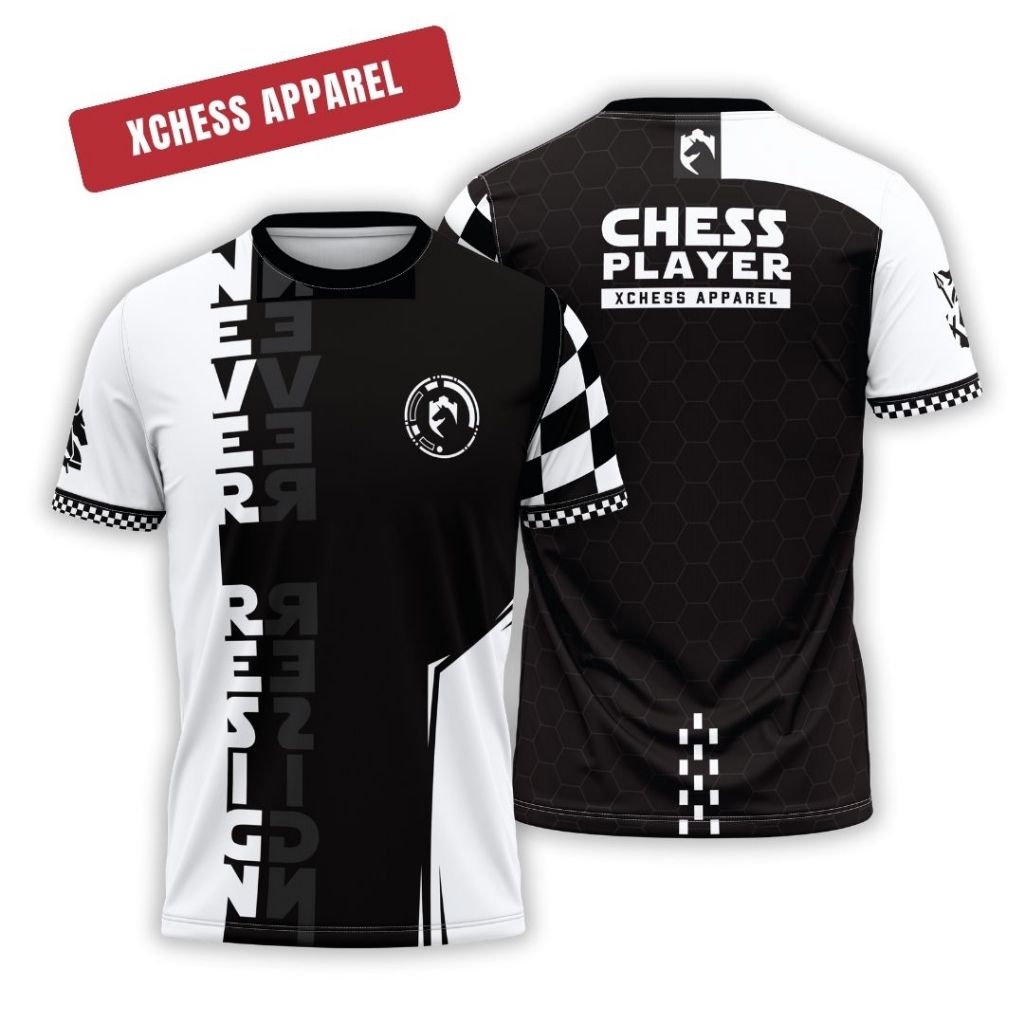Chess T-Shirt / T-Shirt Catur / Baju Catur - Never Resign | Shopee Malaysia