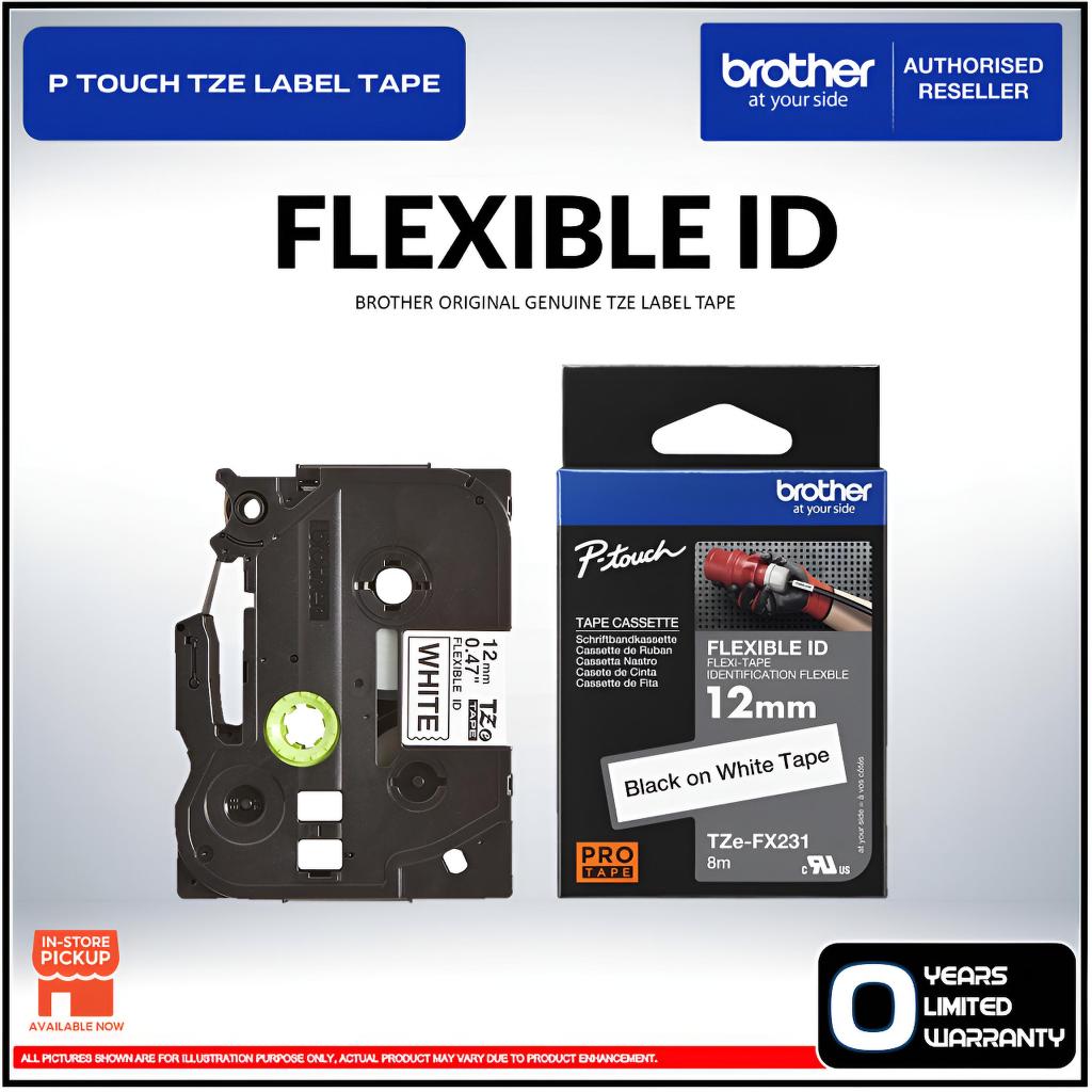 Brother Flexible ID TZe Label Tape – Durable Cable & Wire ...
