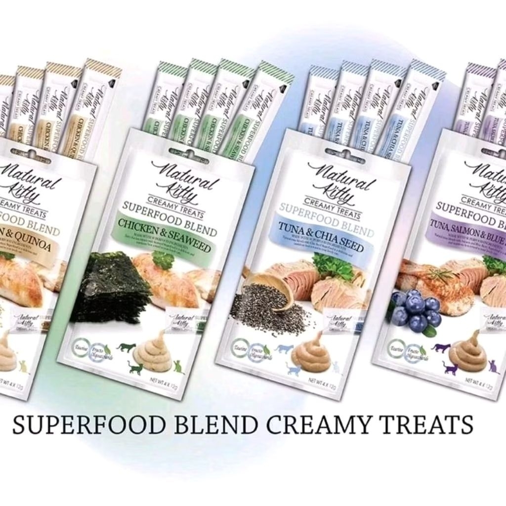 Natural Kitty Creamy Treats Superfood Blend (4x12g) | Shopee Malaysia