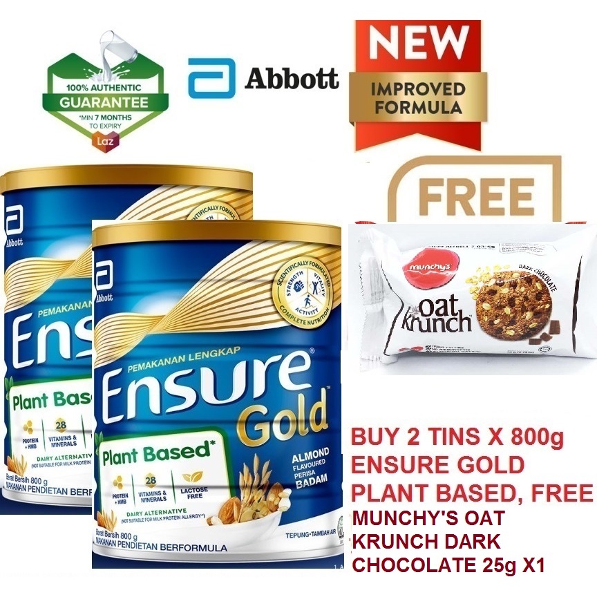 Ensure Gold / Plant Based Almond (1 x 800g) Buy 2 tins x 800g, Free 1 X ...