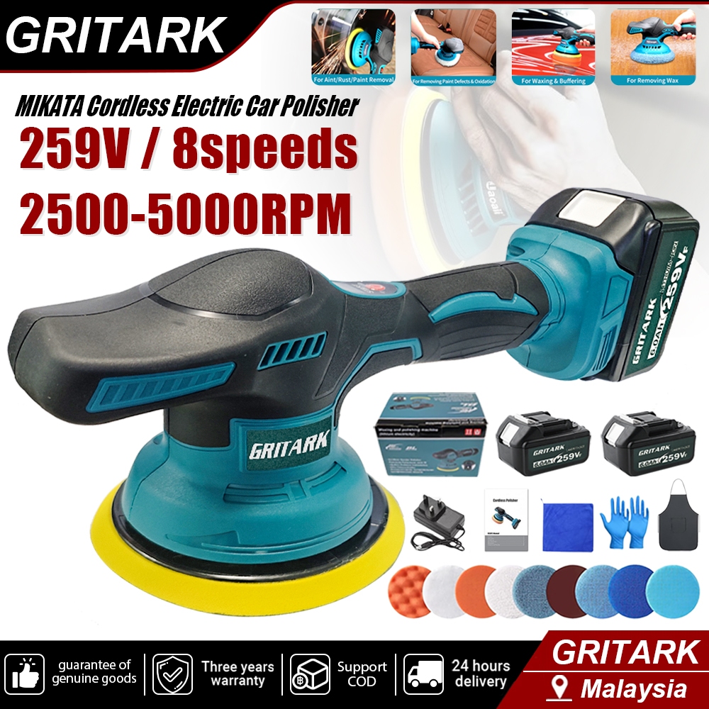 259V 6" Dual Action Cordless Car Buffer 4800W 8 adjustable ...