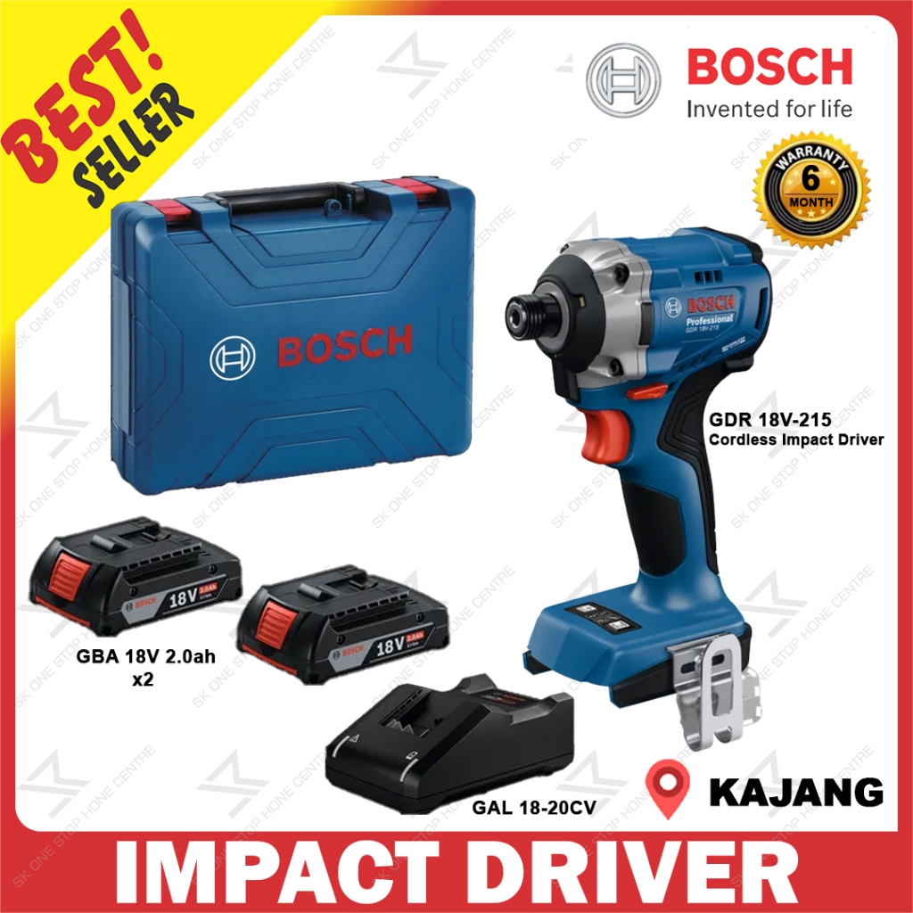 BOSCH GDR 18V-215 Professional Cordless Impact Driver ( SET / SOLO ...