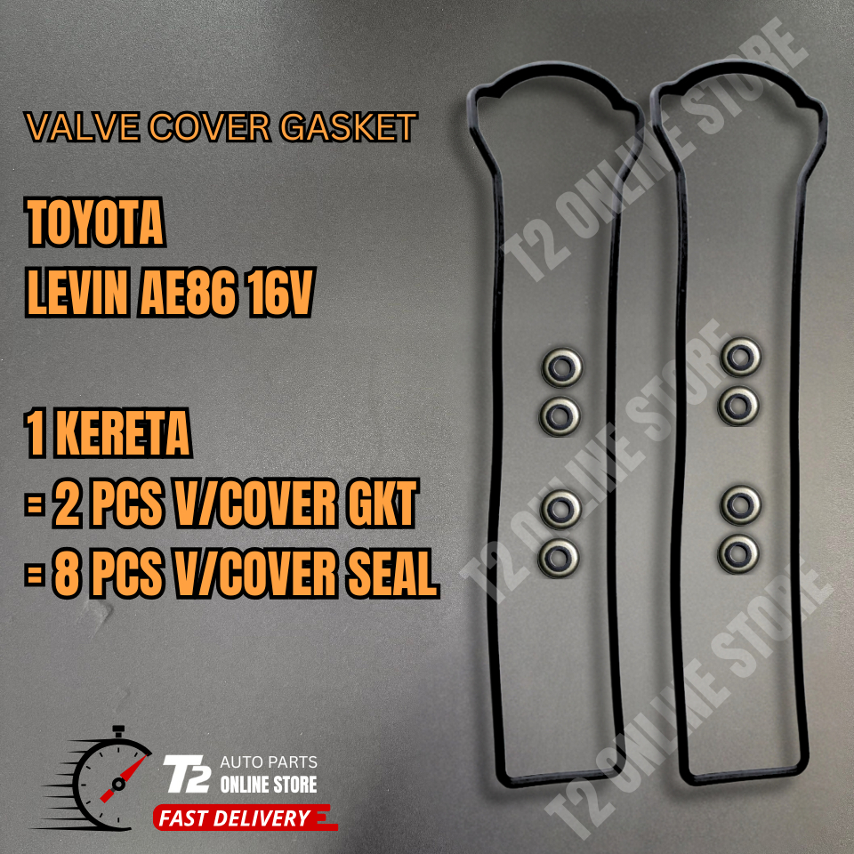 TOYOTA LEVIN AE86 16V VALVE COVER GASKET DAN SEAL GASKET PENUTUP INJAP ...